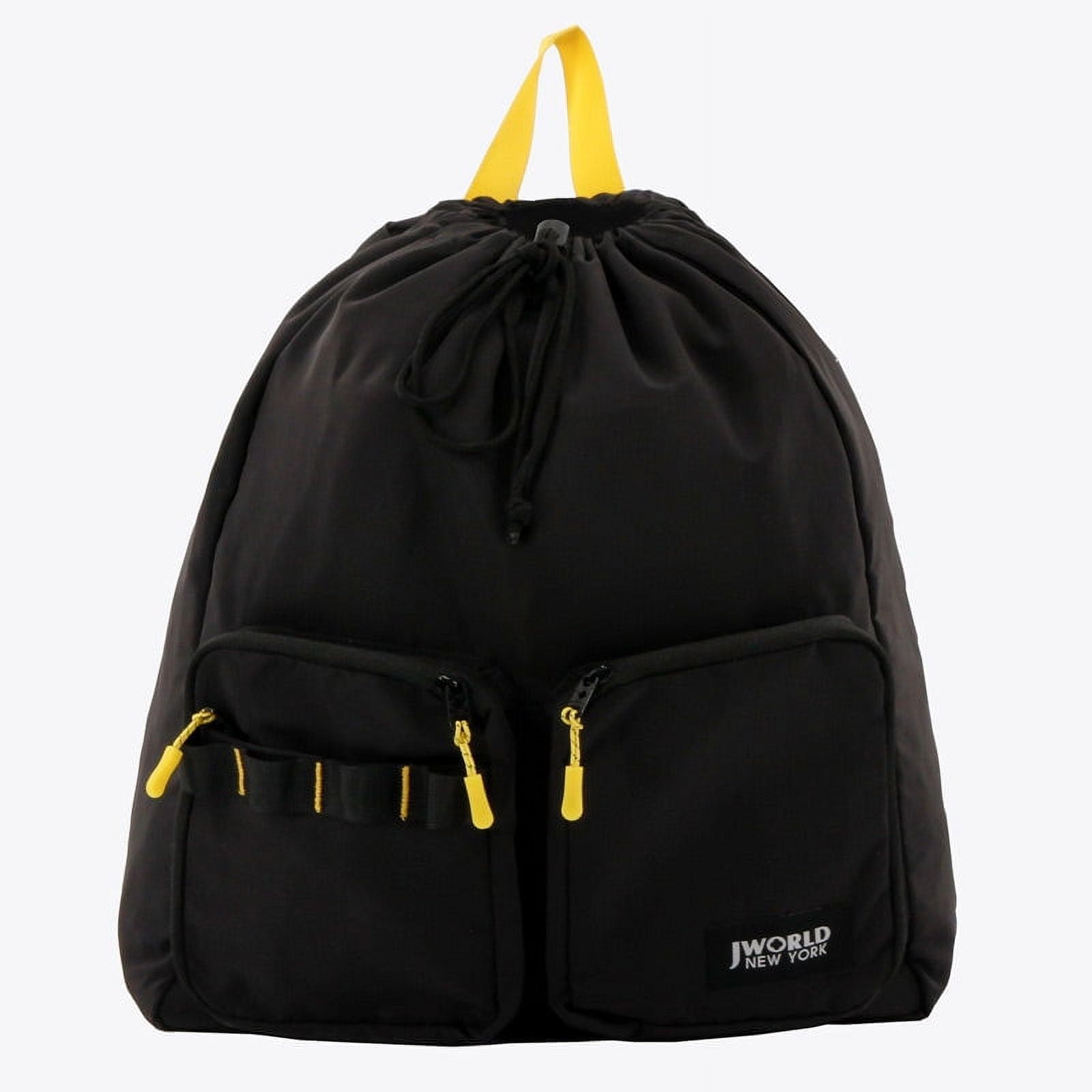 J World Mod Drawstring Backpack, Black/Yellow - Walmart.com