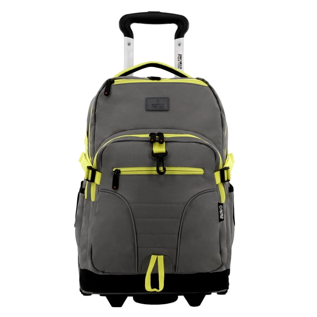 J World Unisex Luna 19.5" Multi-Purpose Laptop Rolling Backpack, Grey ...