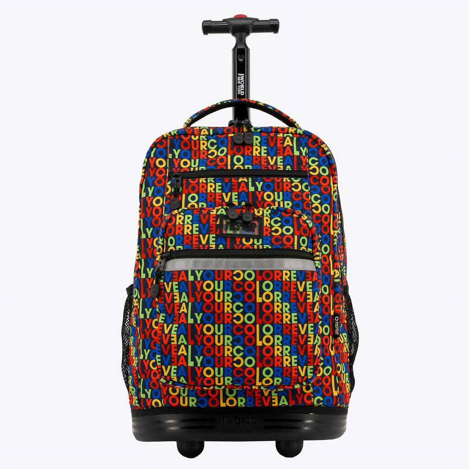 J World Unisex Sundance 20" Rolling Backpack With Laptop Sleeve For ...