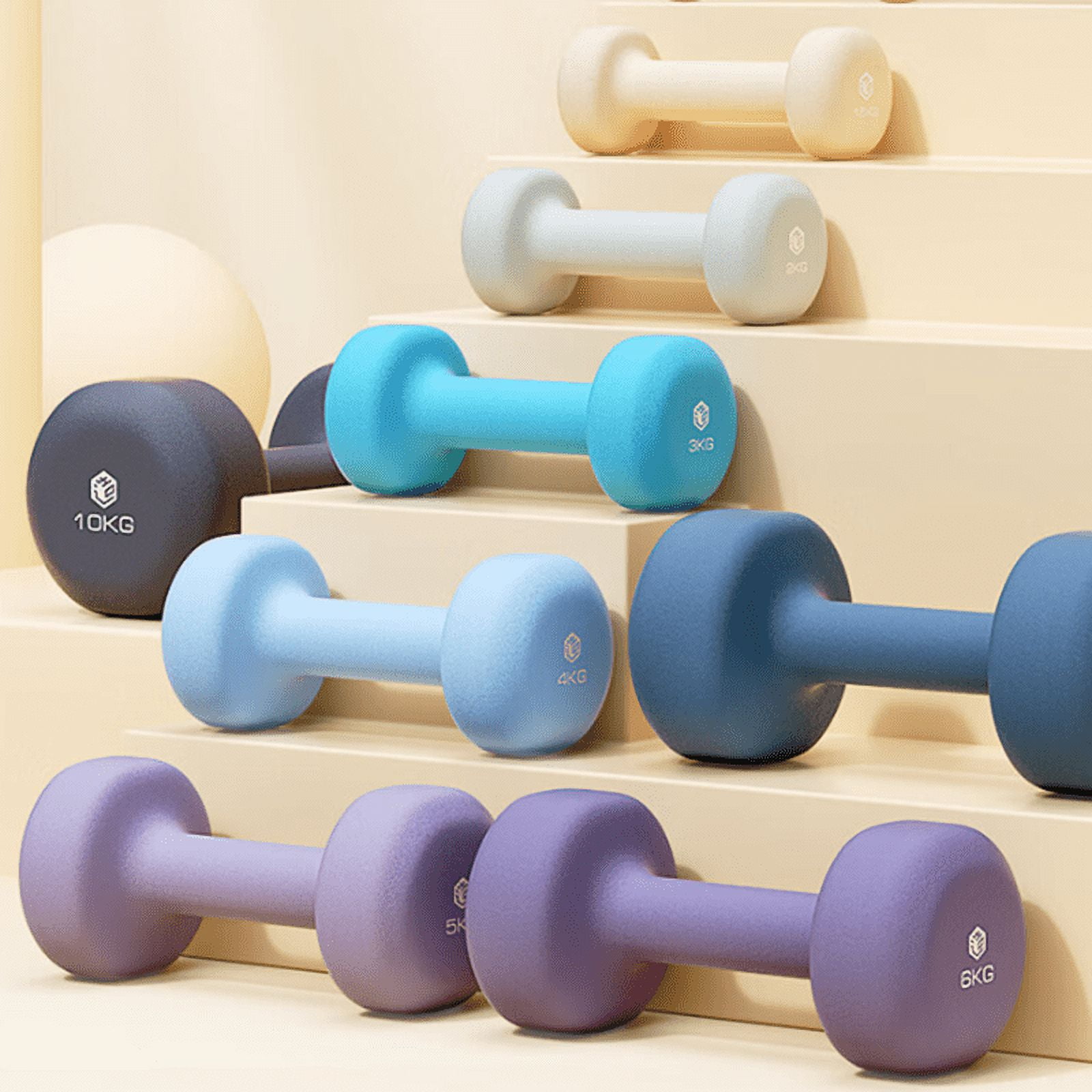 J.ZAO Basics Exercise & Fitness Dumbbell Sets of 2, Multiple Weight ...