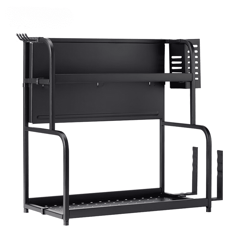 J.ZAO Carbon Steel Spice Racks, 2-Tiered Organizer for Kitchen, Pantry ...