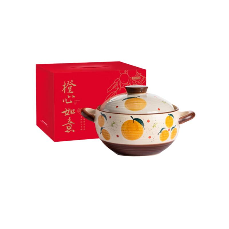J.ZAO Ceramic Stockpot Clay Cooking Pot Cookware Stovetop, Pattern Stew ...