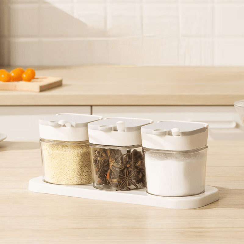 J.ZAO Condiments Container Seasoning Jars, Kitchen Spicy Jars with Lids ...