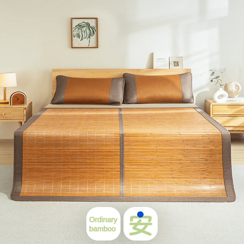 J.ZAO Cooling Summer Bamboo Sleeping mat, Double-Sided Foldable Bamboo ...