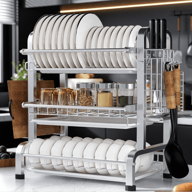 J.ZAO Over Sink Dish Drainer Drying Rack, Large Dish Racks for Kitchen ...