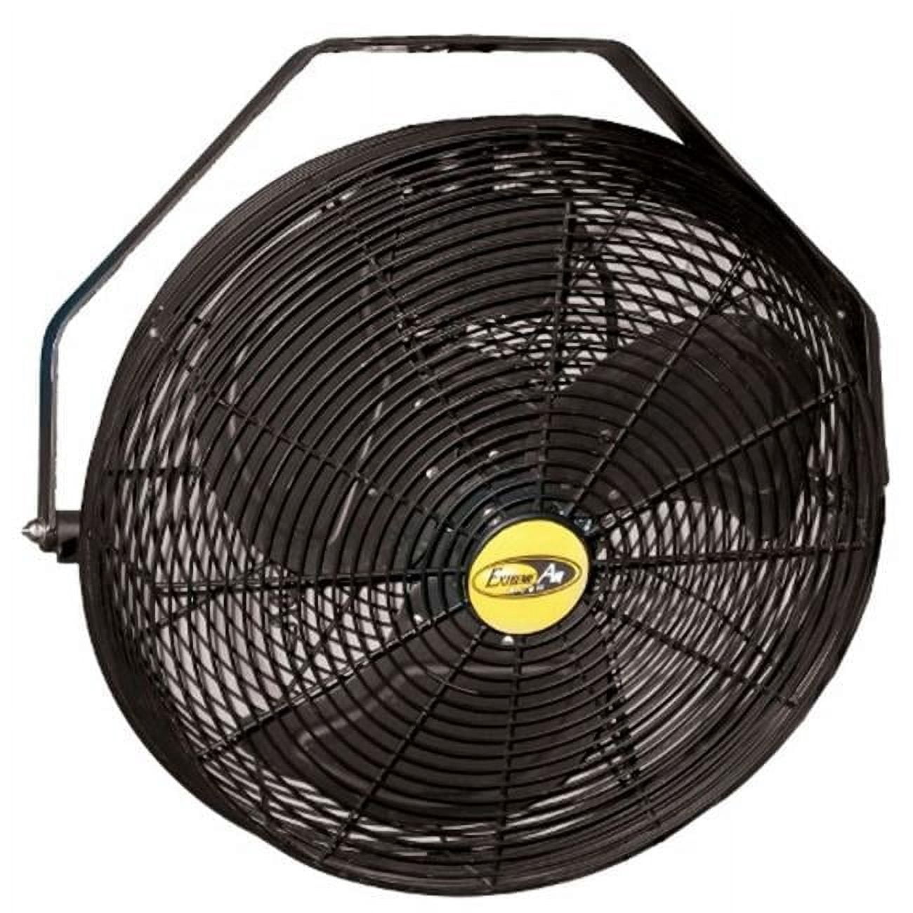 J and D 18 In. Black Indoor & Outdoor Wall- Ceiling- Or Pole Mount Fan ...