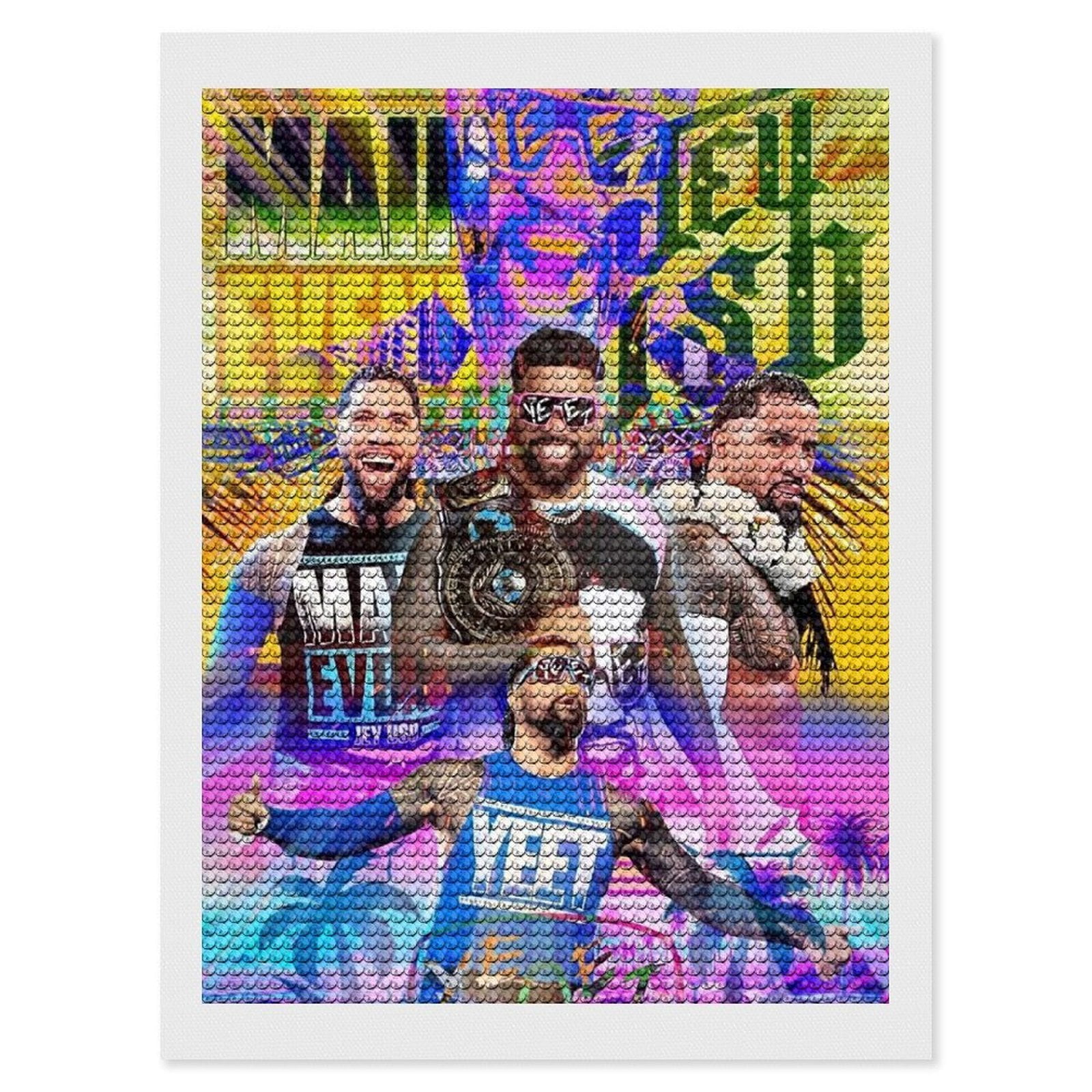 J-ey Wrestler U-SO Diamond Art Painting for Adult, DIY Full Round 5D ...