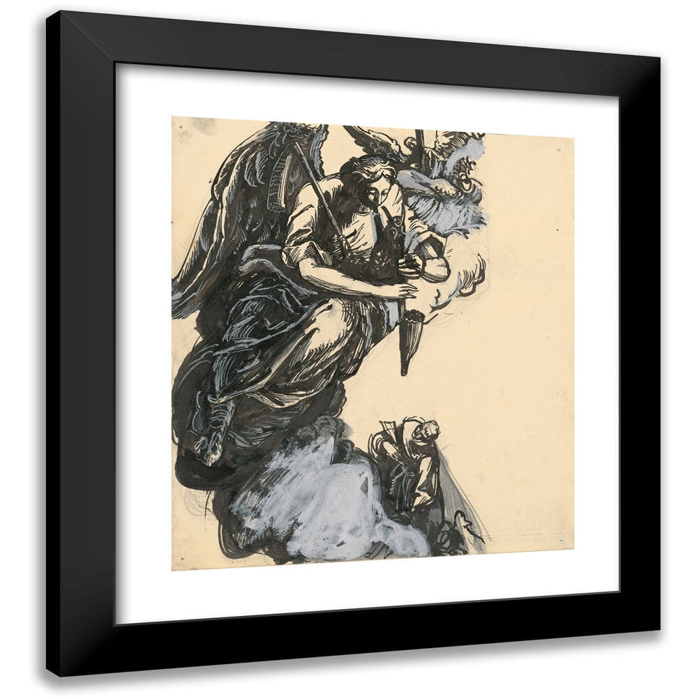 Ján Novák 12x14 Black Modern Framed Museum Art Print Titled - Angel ...