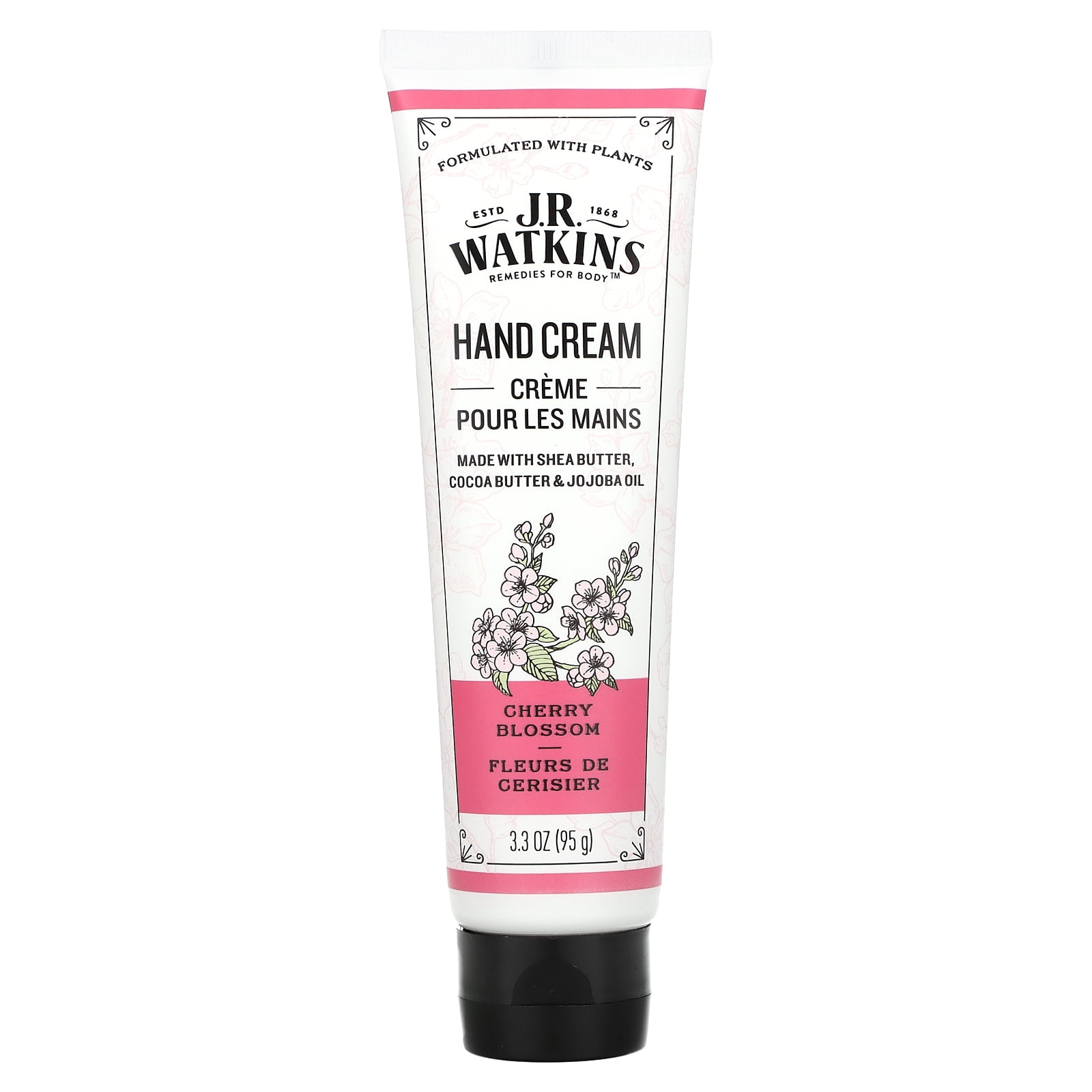 J.R. Watkins Cherry Blossom Hand Cream 95g, Shea Butter, Cocoa Butter ...