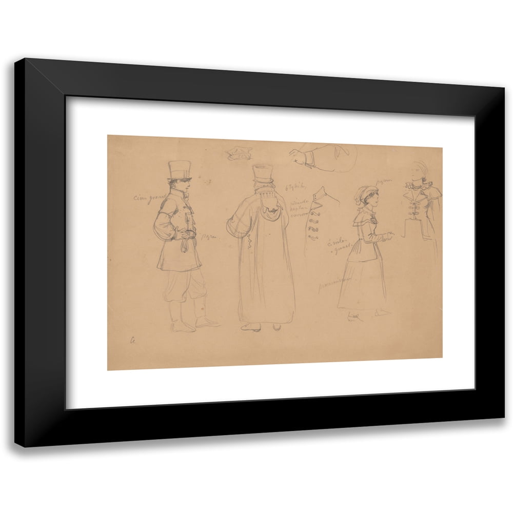 Józef Simmler 14x11 Black Modern Framed Museum Art Print Titled ...