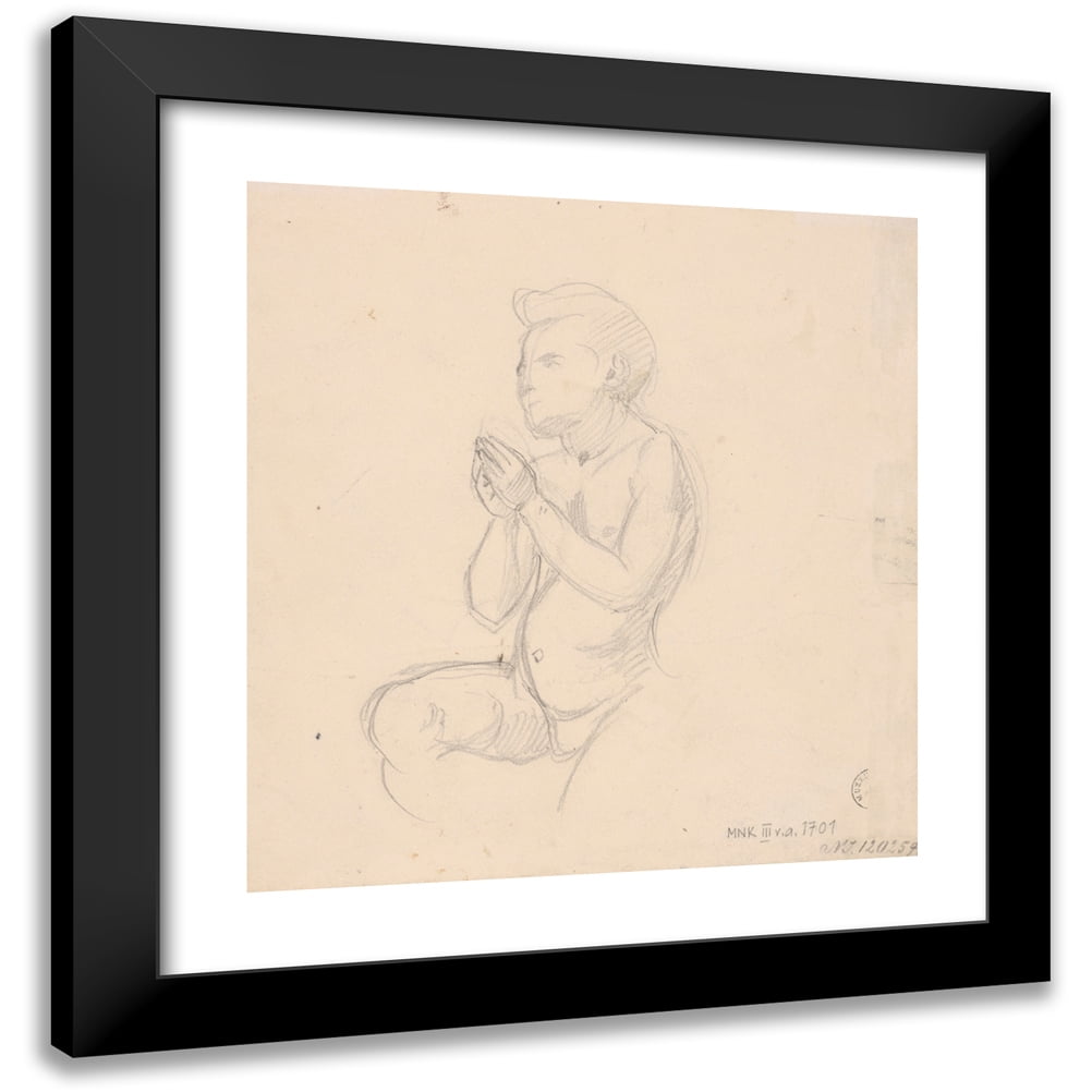 Józef Simmler 15x16 Black Modern Framed Museum Art Print Titled ...