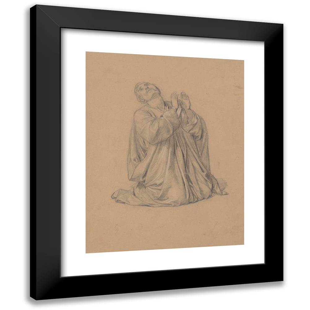 Józef Simmler 15x18 Black Modern Framed Museum Art Print Titled - Study ...