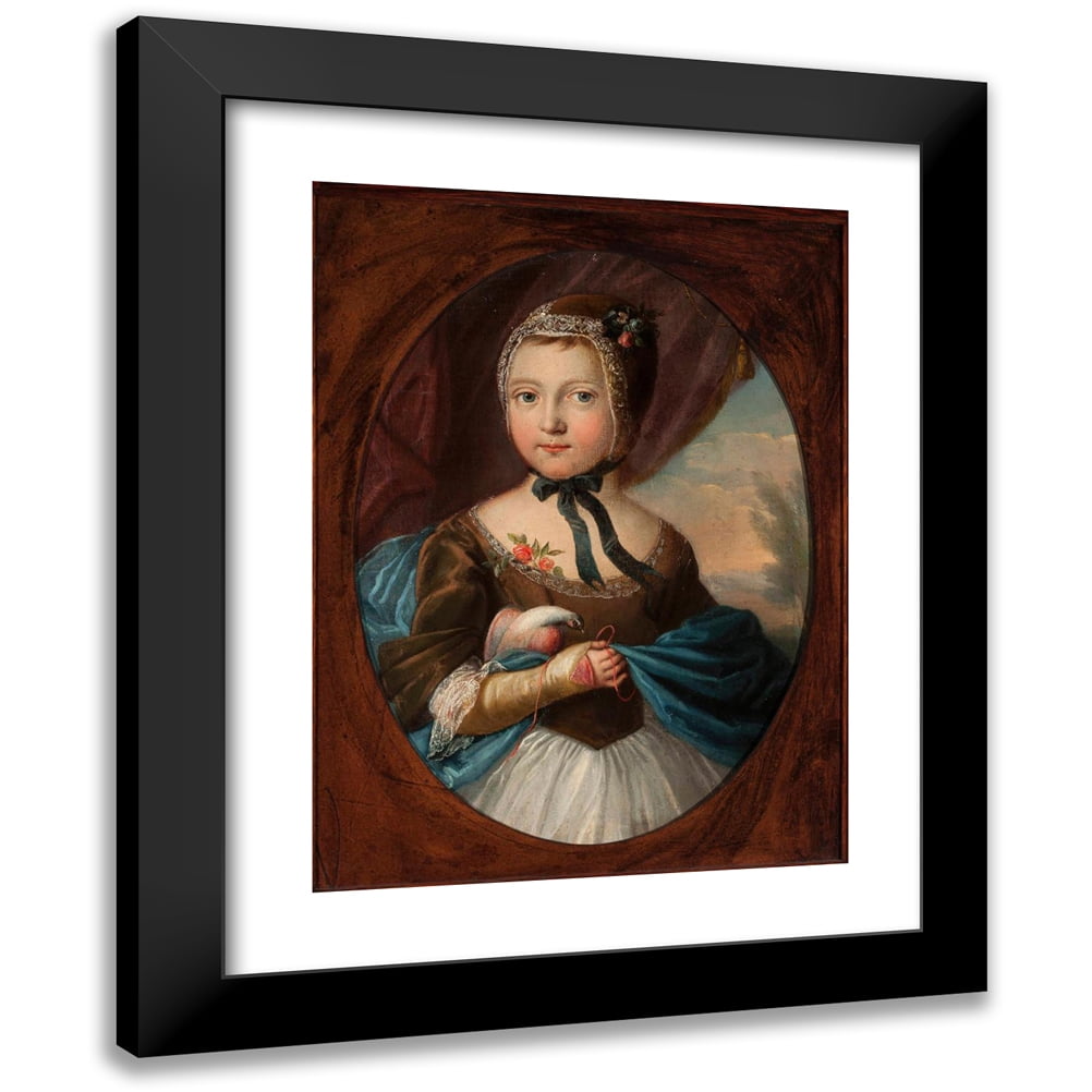Józef Wall 14x18 Black Modern Framed Museum Art Print Titled - Portrait ...