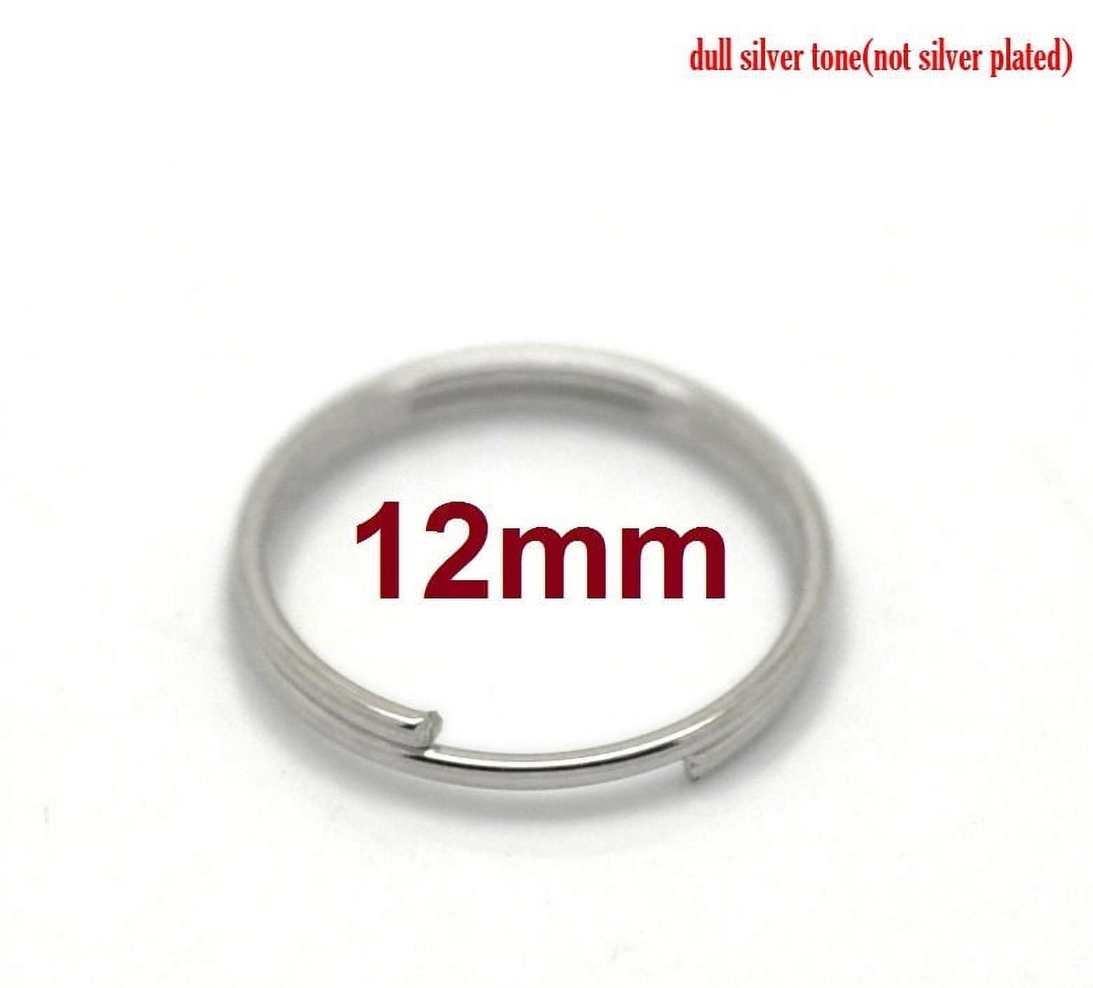 J041A - 500 pcs Double Rings - Silver Tone Split Jump Rings - 12mm - 1 ...