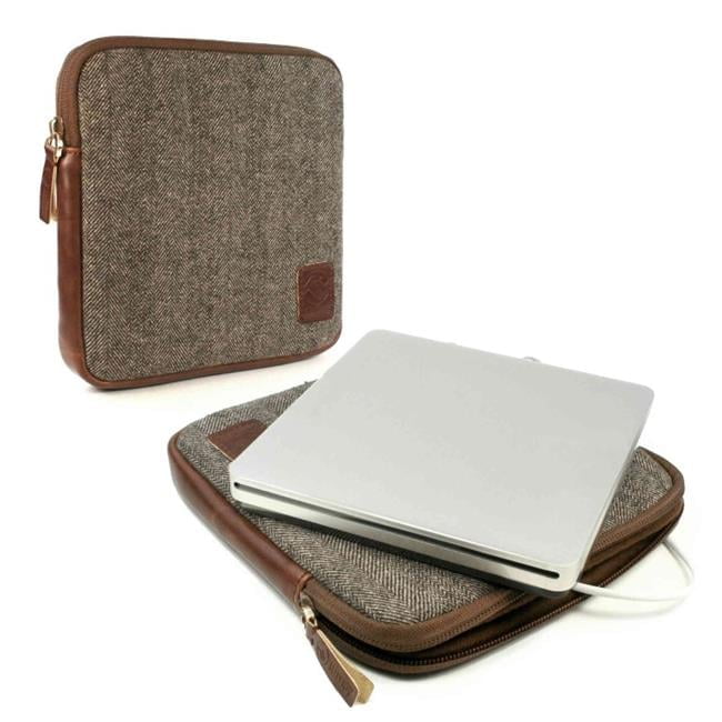 J15-21 Herringbone Tweed Travel Case for Apple USB Superdrive, Brown ...