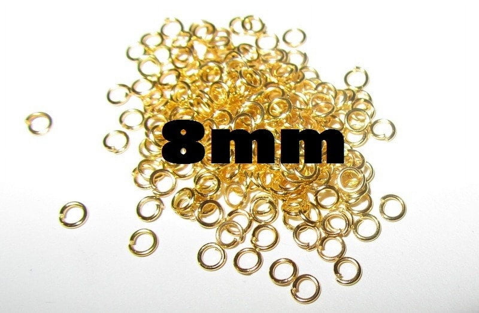 J169A - 100 pcs Gold Plated Open Jump Rings - 8mm - 16 Gauge (1.2mm ...