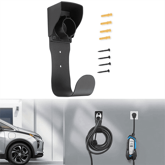J1772 EV Charger Holder Hook SAE J1772 EV Charger Holder Wall Mount for ...