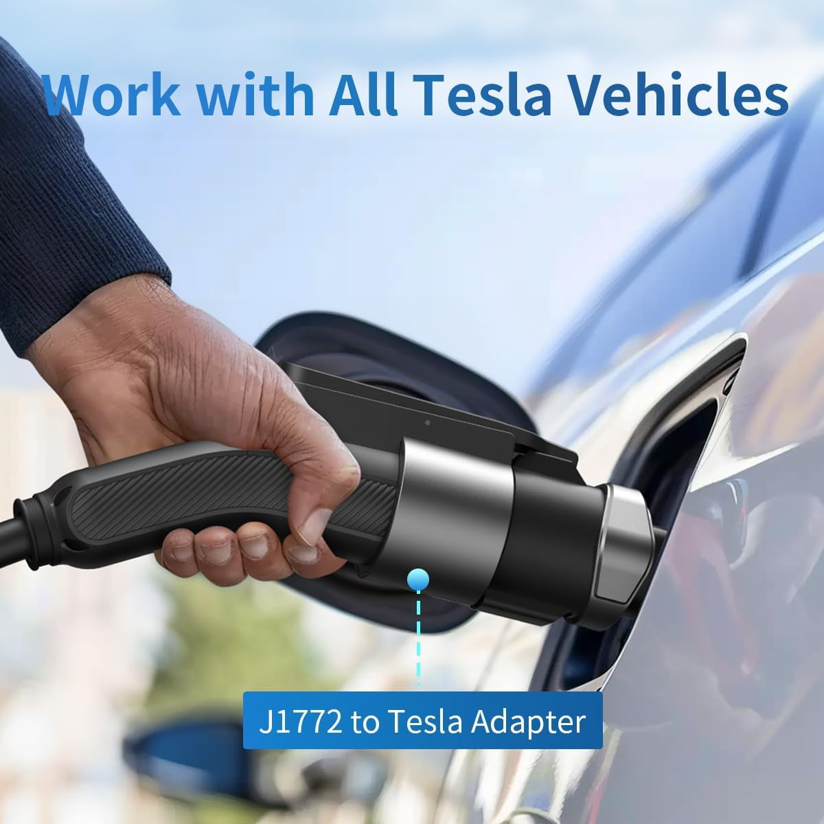 J1772 to Tesla Charger Adapter, Max 80A 280V Fast Charging for Tesla ...