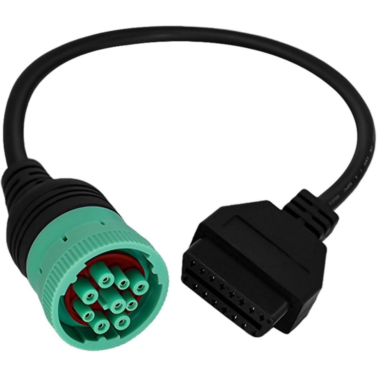 J1939 9Pin Female to OBD2 Female Cable-Heavy Duty Commercial Truck ...
