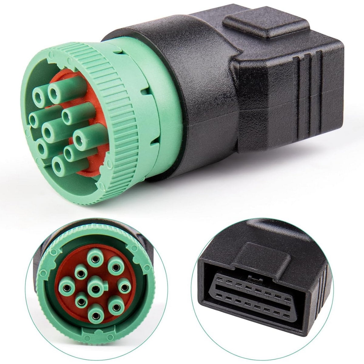 J1939 9Pin Female to J1962 OBD2 16Pin Female OBD Truck Diagnostic ...