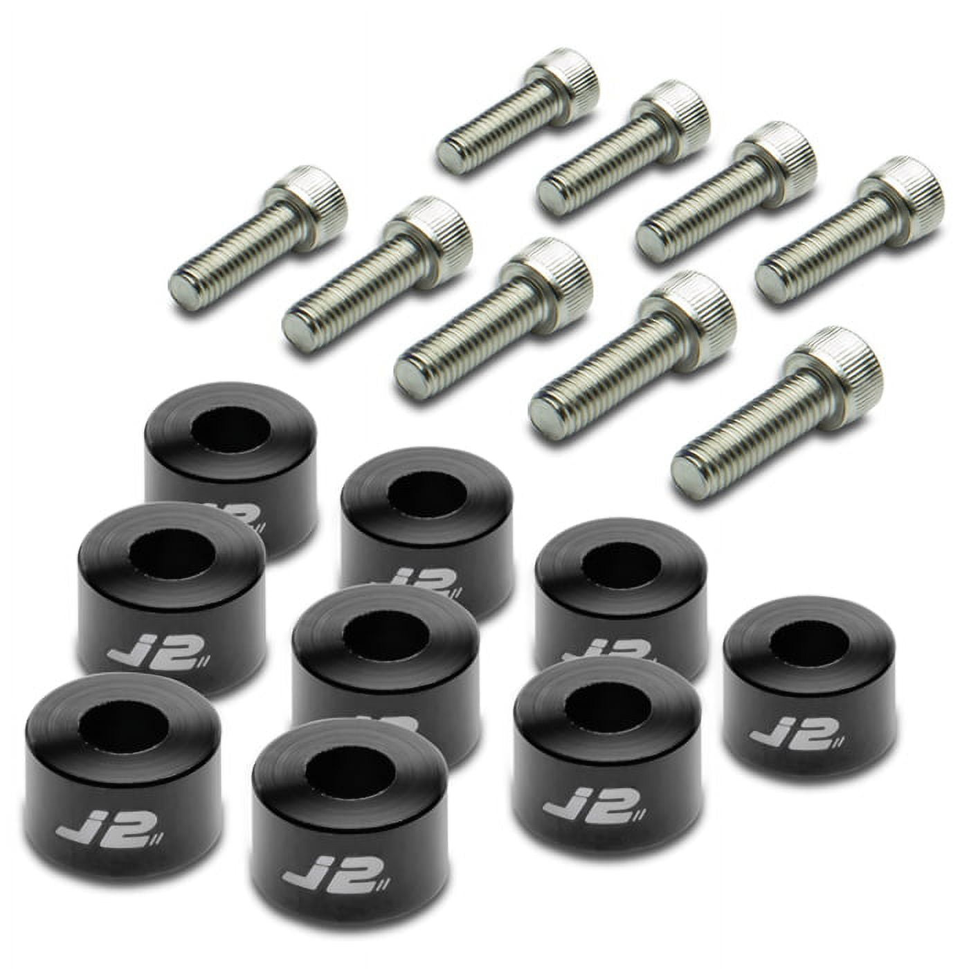 J2 Engineering J2-A-9006-BK Pack of 9 - J2 Engineering Aluminum Header ...
