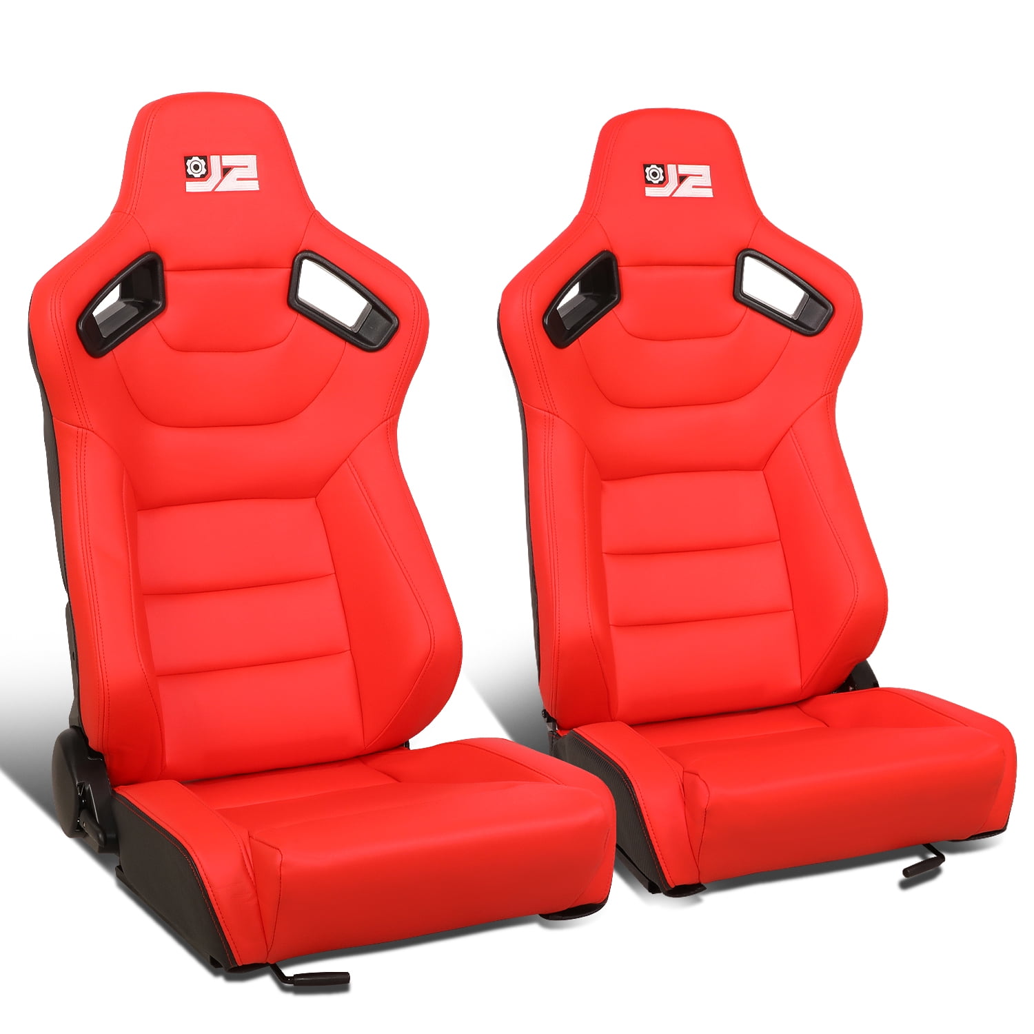 J2 Engineering Universal Racing Bucket Seats, Reclinable, Synthetic ...