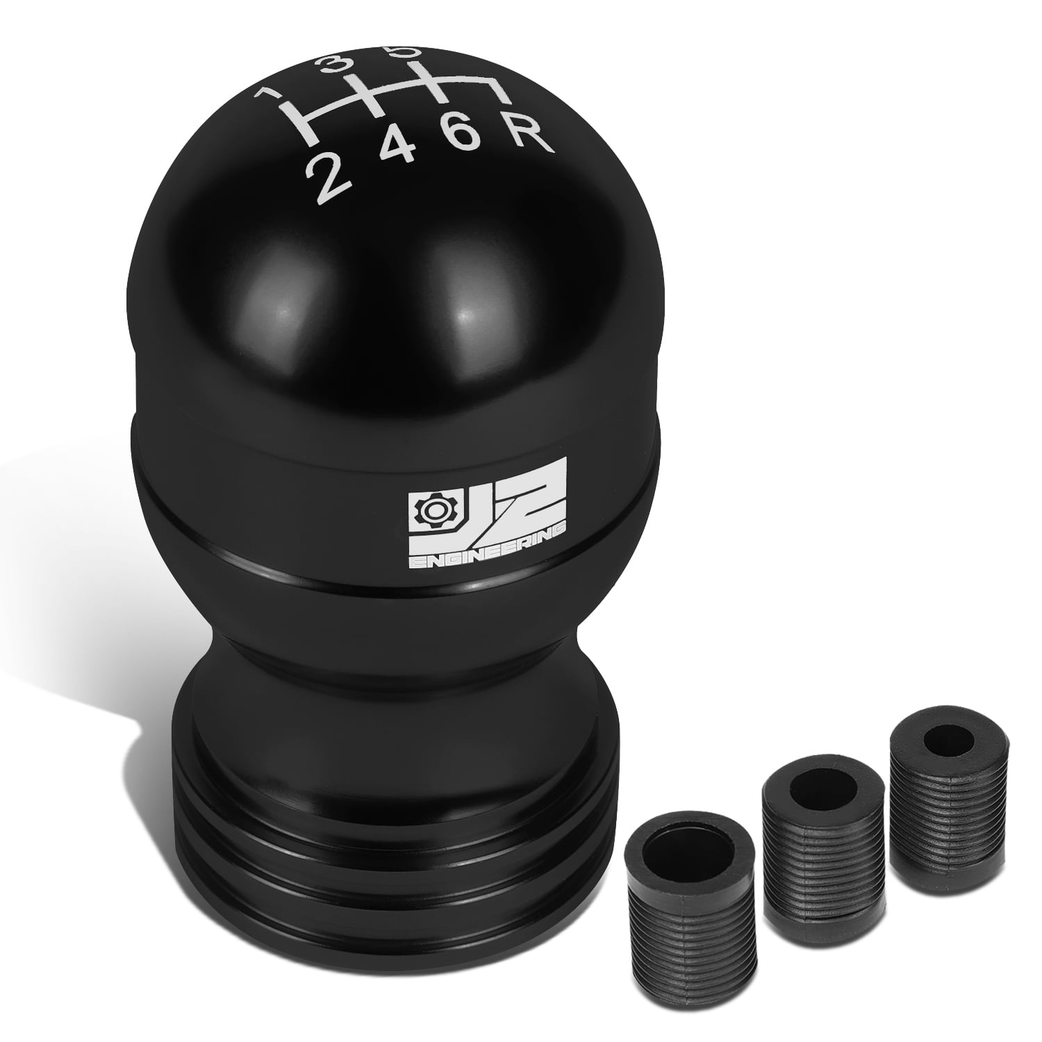 J2 Engineering Universal Black Manual Car Shifter Knob Aluminum ...
