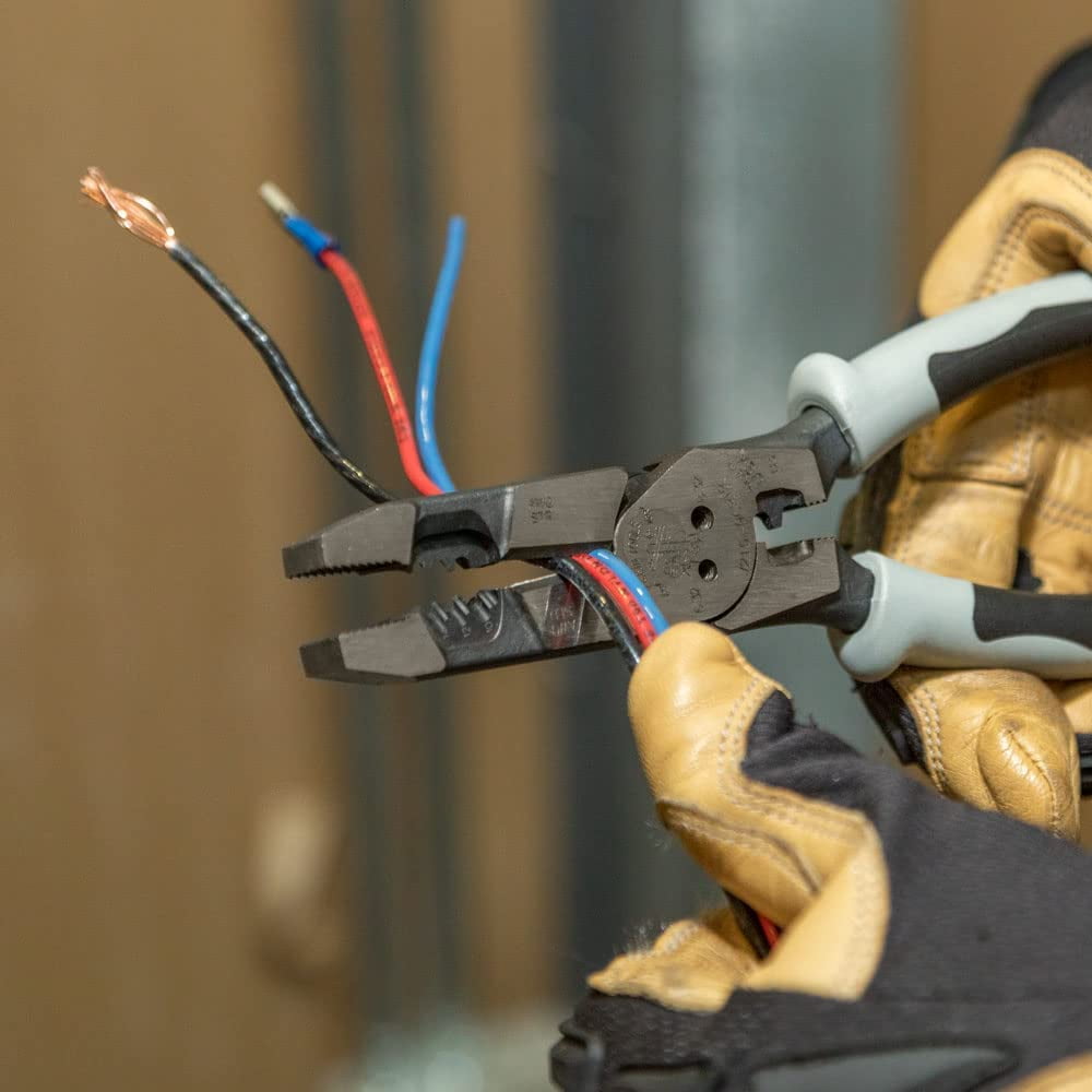 J2159CRTP 9-Inch Journeyman High Leverage Hybrid Pliers with Crimper ...