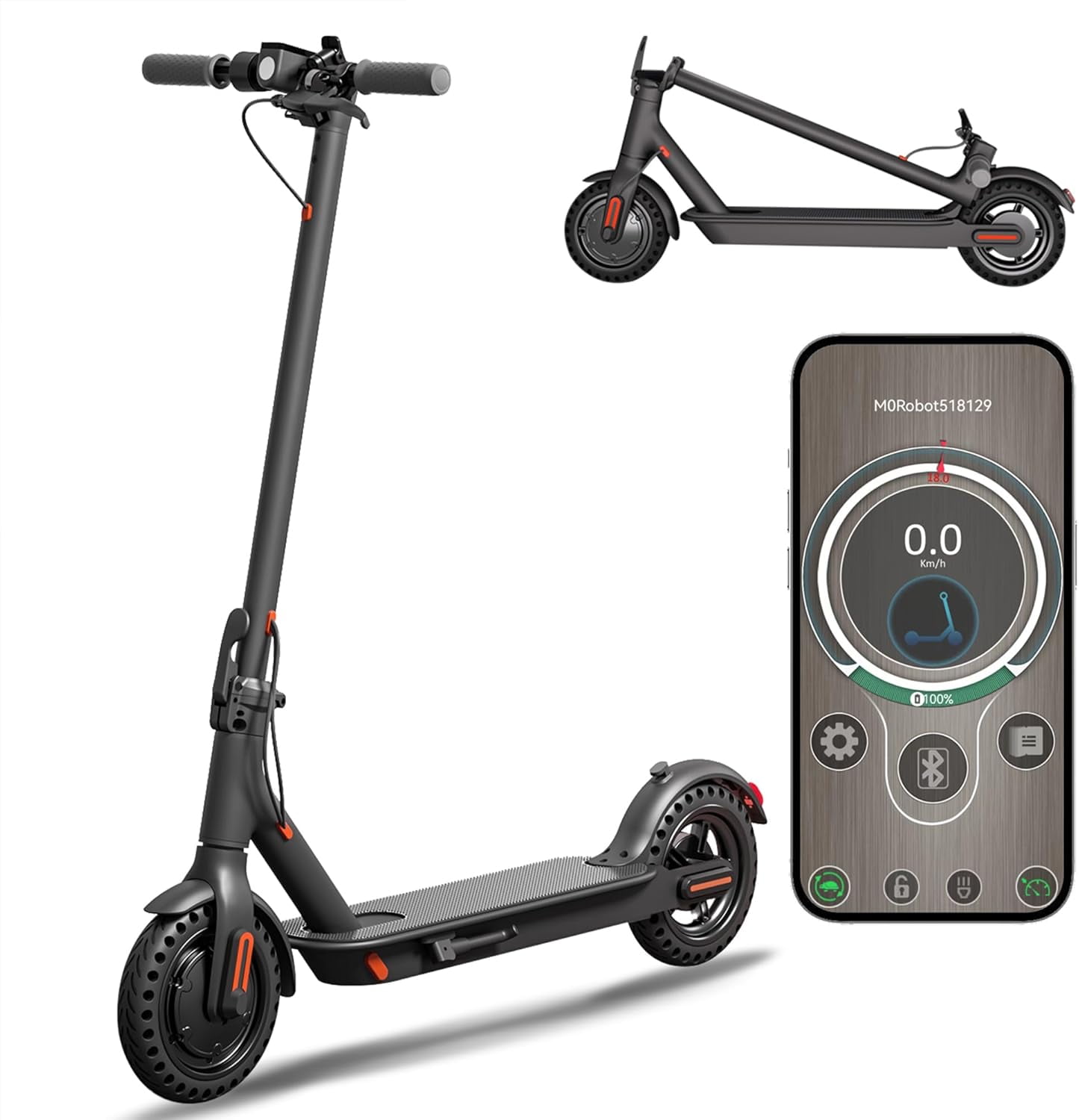 J3 Electric Scooter - Max 19-34 Miles Range, 8.5''/10'' Tires, 350-500W ...