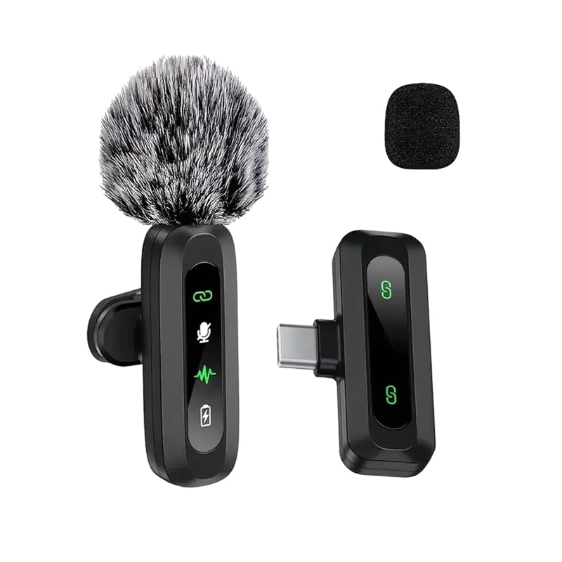 J3 Wireless Lapel Microphone USB Type-C Connector Noise Cancellation ...