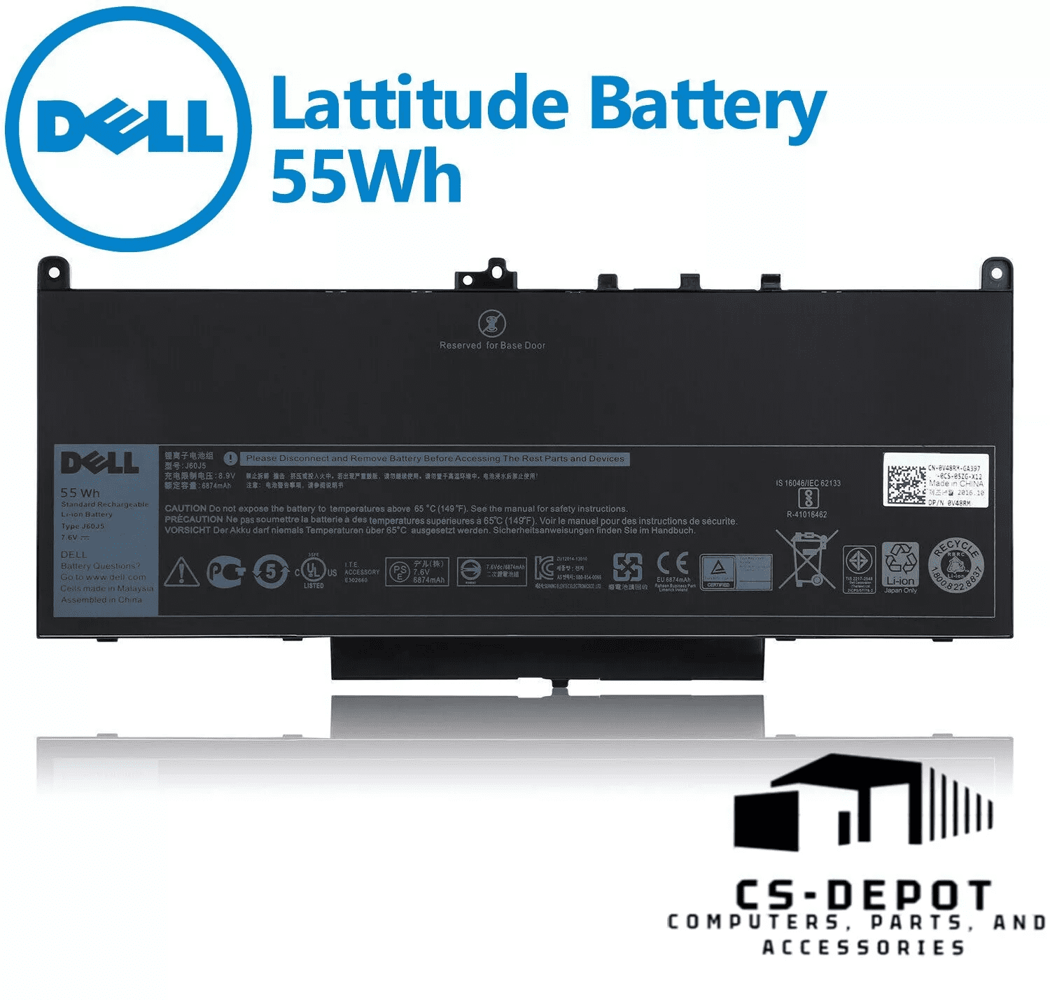 J60J5 battery For Dell Latitude E7270 E7470 R1V85 MC34Y 242WD PDNM2 451 ...