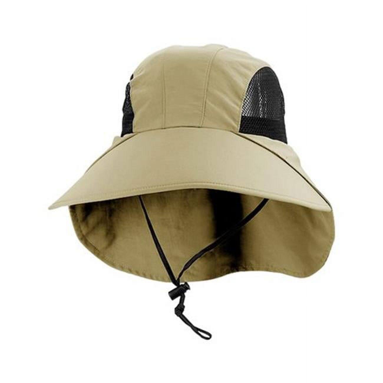 J7003 Large Bill Flap Cap With Mesh Side Panels, Khaki - Walmart.com
