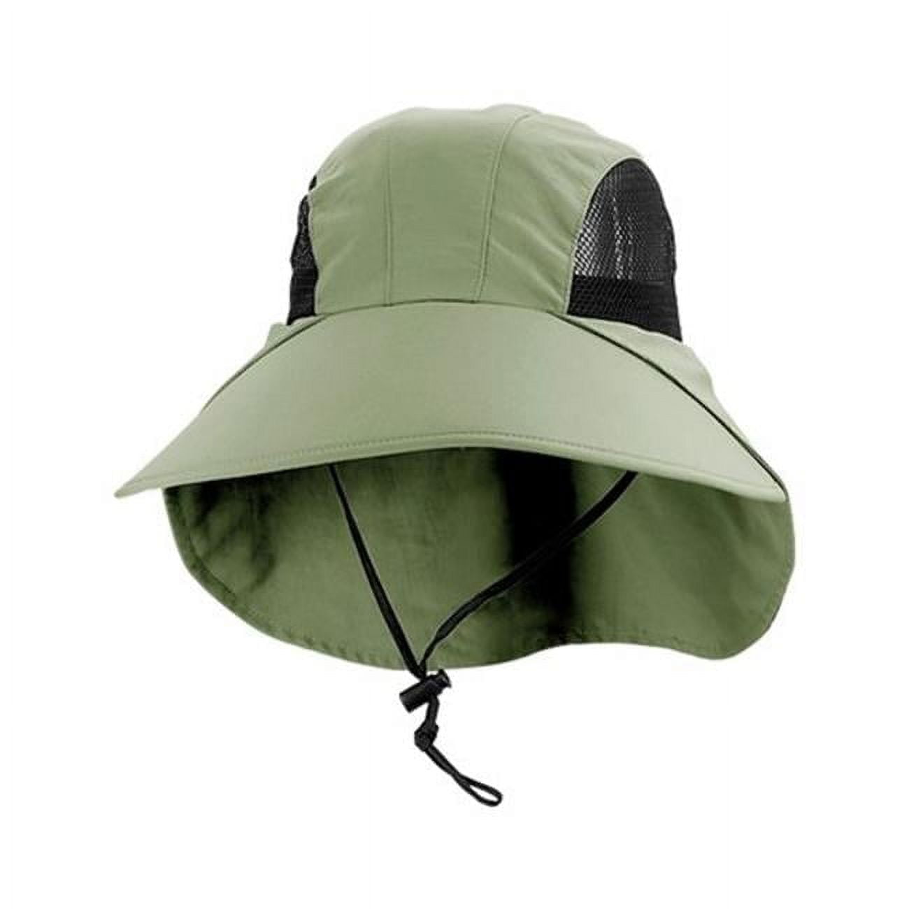 J7003 Large Bill Flap Cap With Mesh Side Panels - Olive - Walmart.com