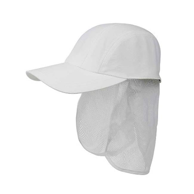 J7216 Taslon UV 5 Panel Cap With Mesh Tuck Away Flap, White - Walmart.com
