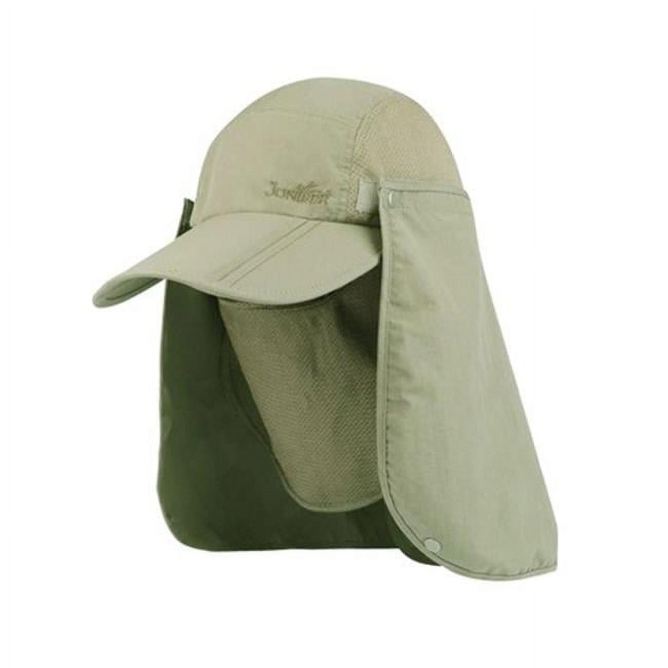 J7236 Taslon UV Folding Bill Cap, Khaki - Walmart.com