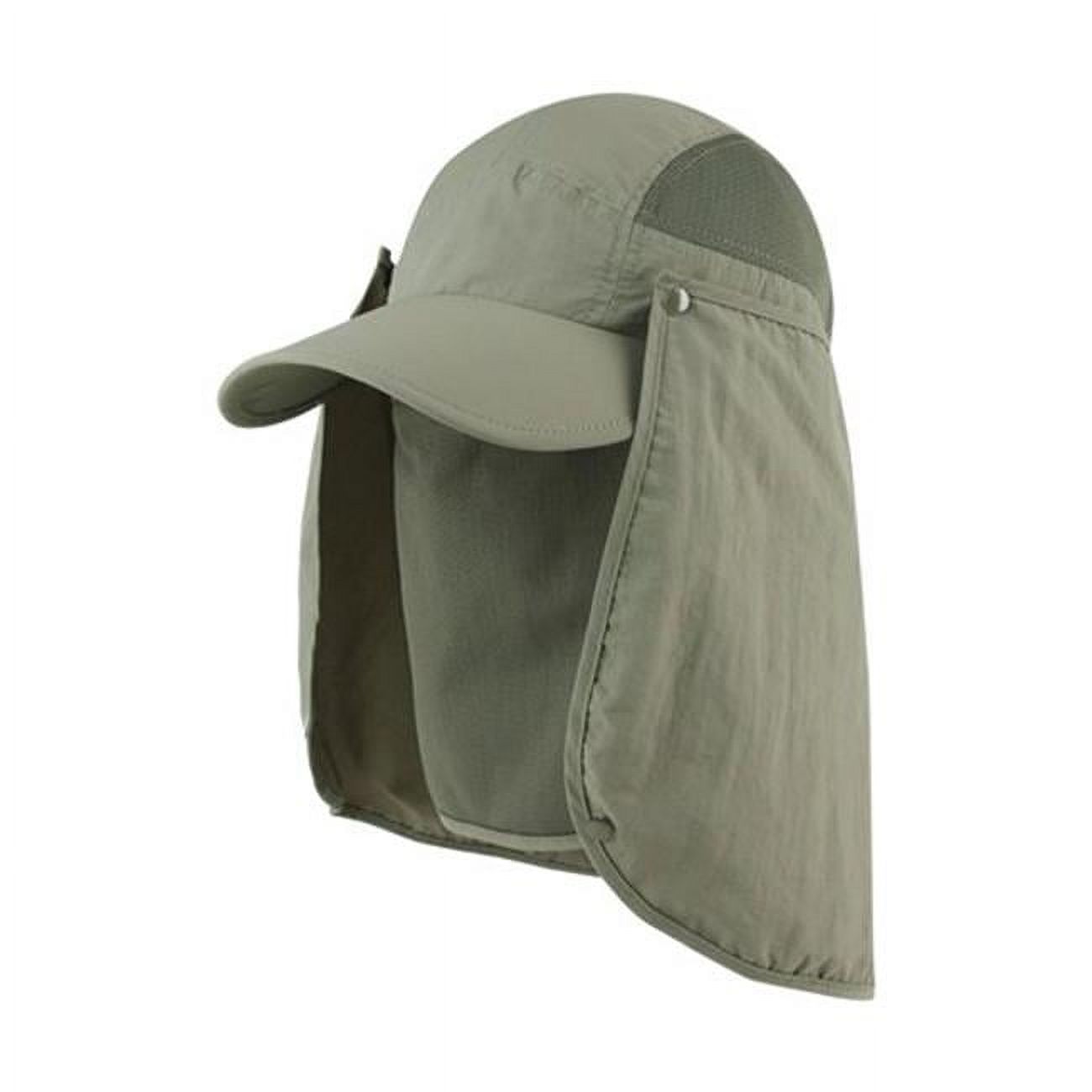 J7239 Taslon UV Cap With Removable Neck Flap, Olive - Walmart.com