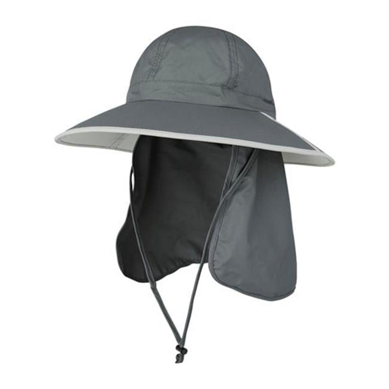 J7244 Taslon UV Large Folding Brim Hat - Charcoal - Small & Medium ...