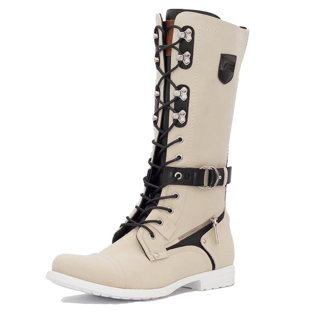 J75 by Jump Decoy Stylish Knee Hight Cap-toe Lace-up & Inside Zipper ...