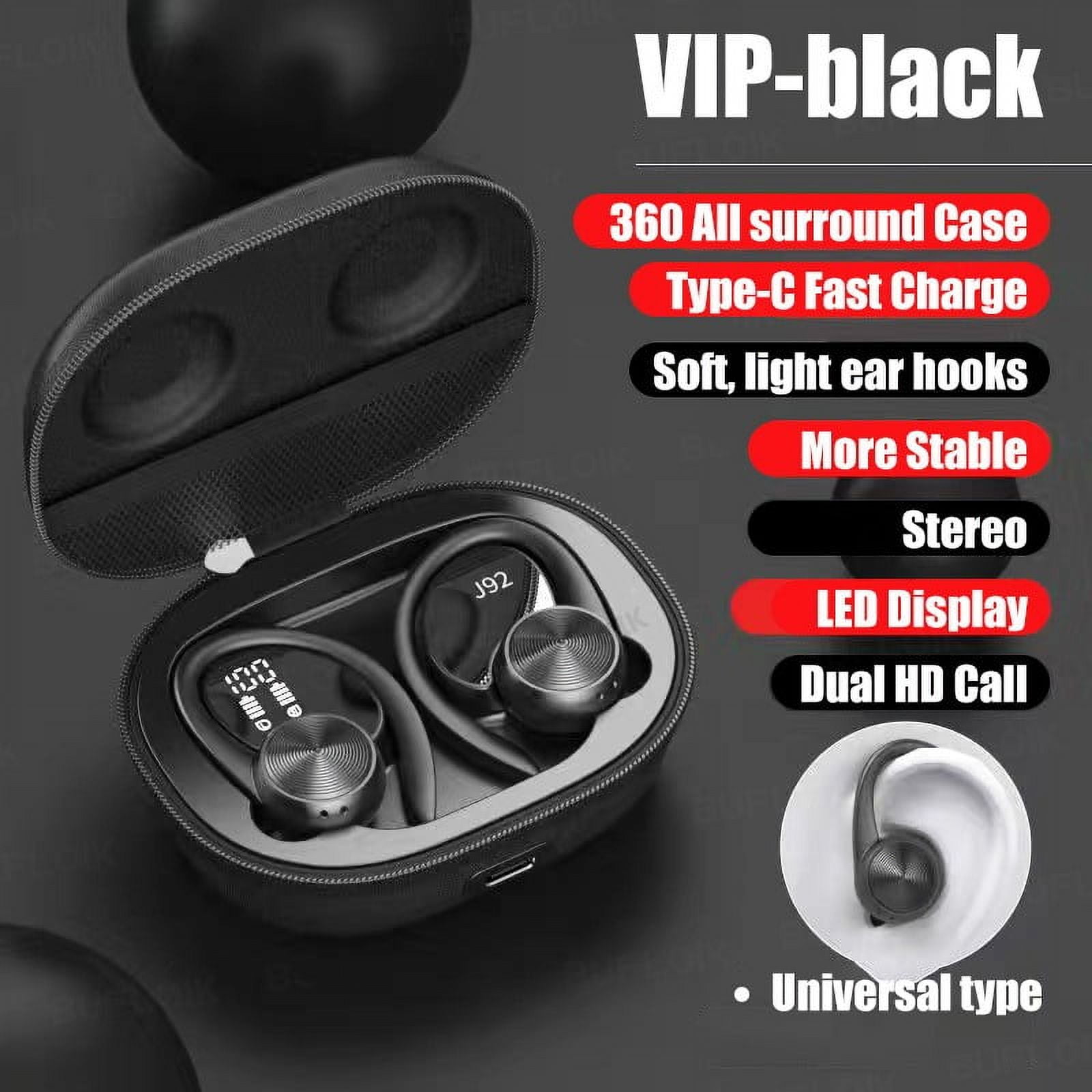 J92 True Wireless Earbuds Mega Bass BT 5.0 Headphones for Sports Ergonomic Design Battery ...