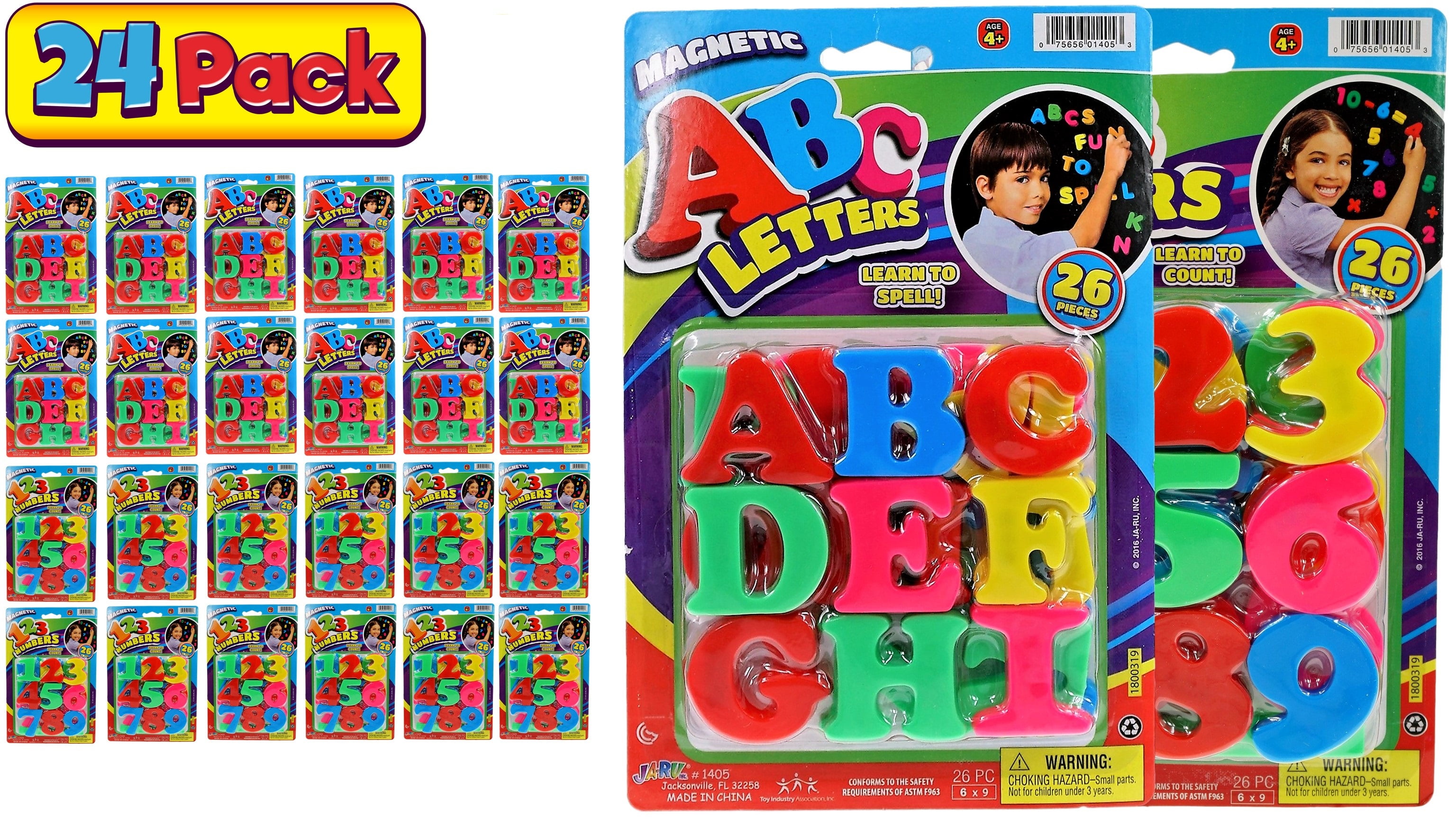 JA-RU ABC Magnetic Letters and Numbers Party Favor Bundle (24 Pack ...