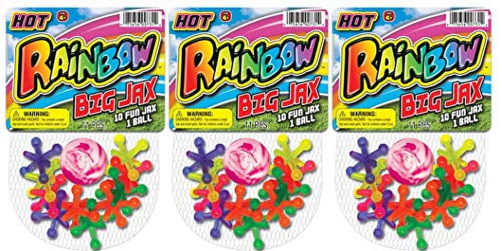 JA-RU Big Jacks Toy Set, 3 Packs with Sticker, Classic Game for Kids ...