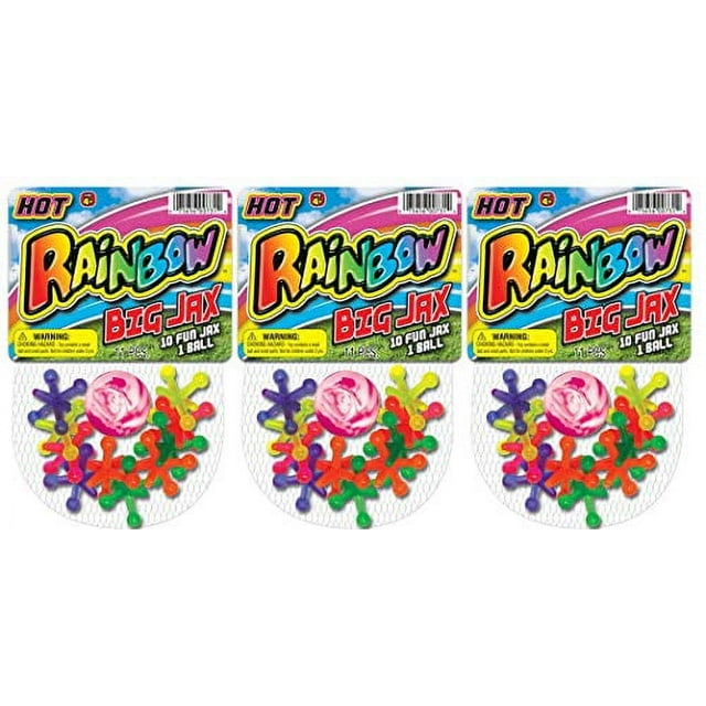 JA-RU Big Jacks Toy Set (3 Packs + Sticker) Jax Classic Game, Party ...