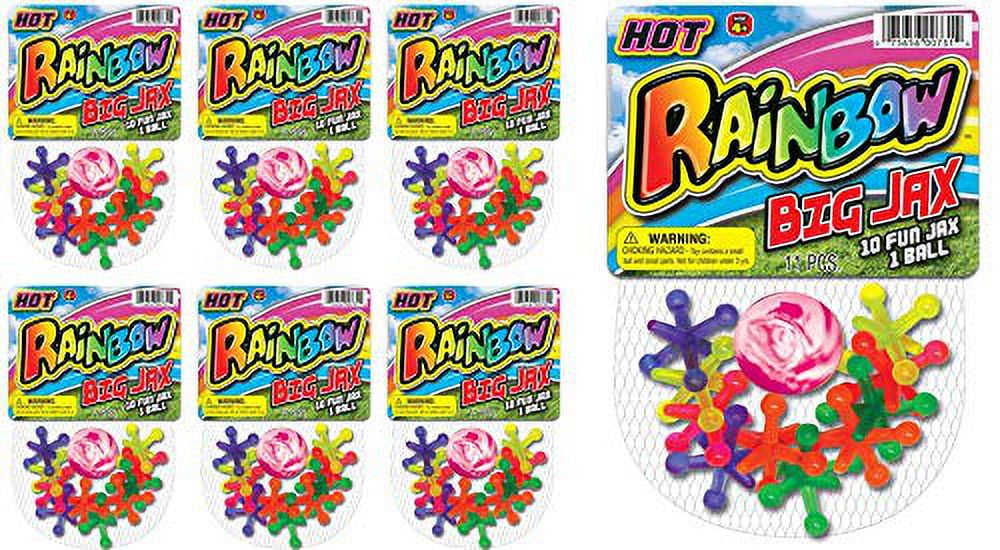 JA-RU Big Jacks Toy Set (6 Pack) Kids Plastic Jax Classic Games, Great ...