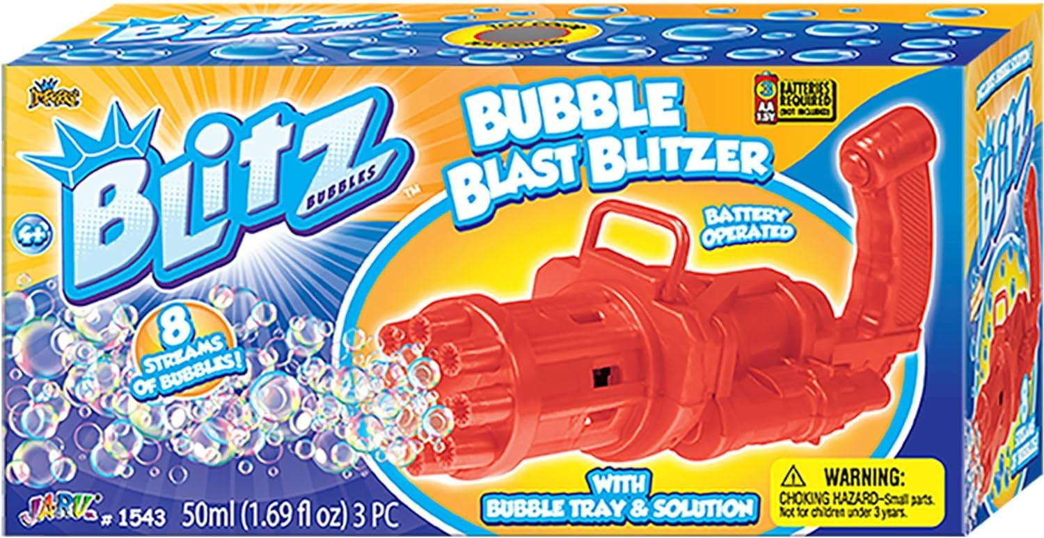 JA-RU Blitz Bubble Blaster Machine Gun 1 Bubble Gun w/Bubble Tray ...