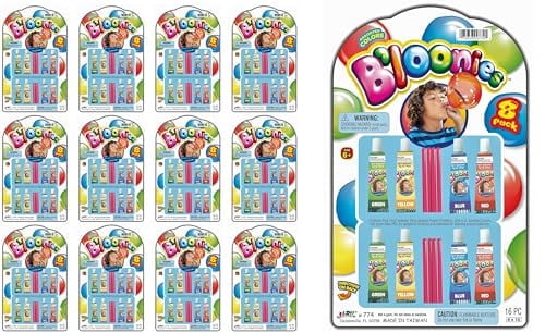 JA-RU Bloonies Magic Plastic Bubbles Bulk Set (96 Tubes, 12 Packs ...