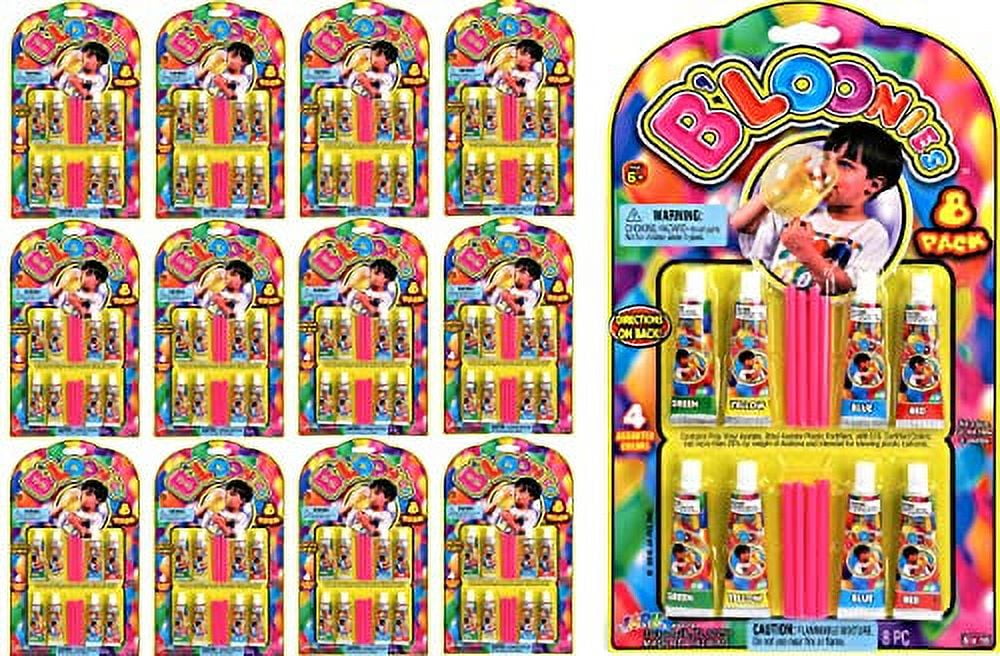 JA-RU Bloonies Magic Plastic Bubbles Variety Pack Plus 1 Stiker (96 ...