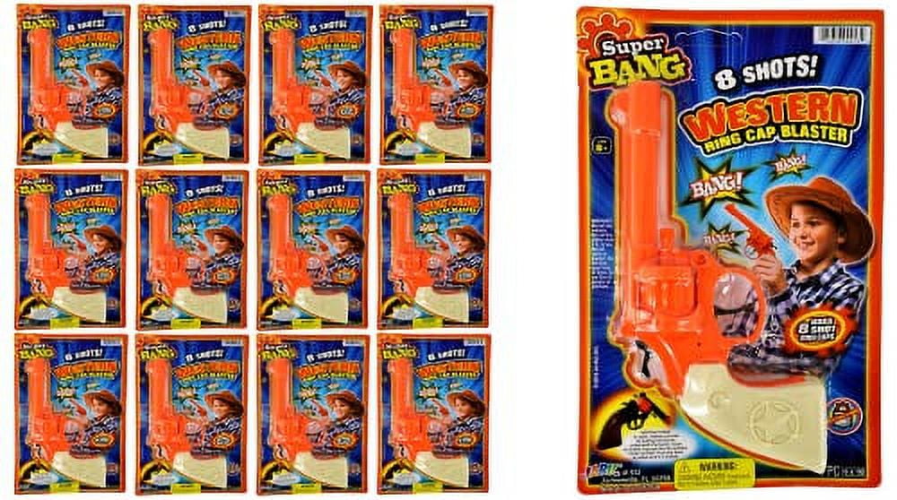 JA-RU Cap Gun (12 Units) Wild West Toy Shooter Ring Pistol, Party Favor ...