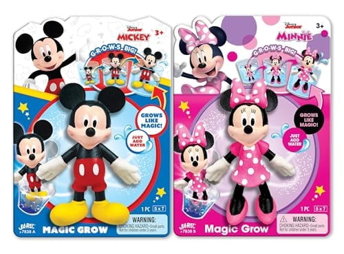JA-RU Disney Mickey & Minnie Mouse (2 Pack) Magic Grow Water Squishy ...