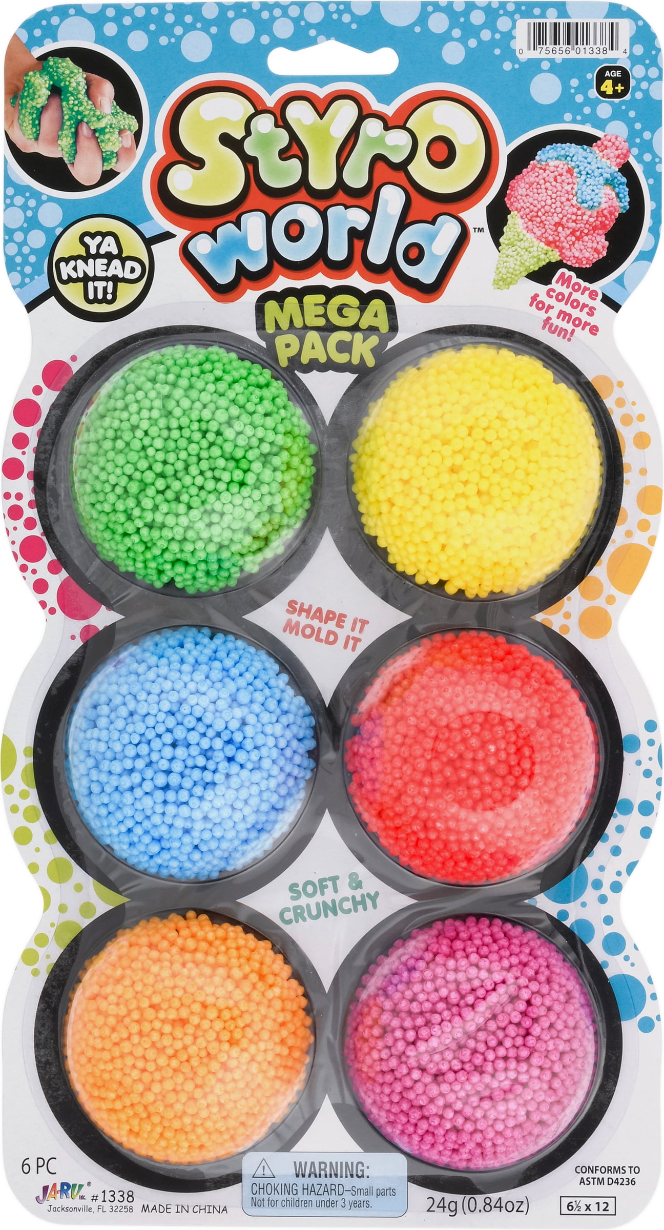 JA-RU Educational Play Styrofoam (1 Pack Assorted) Fidget Toys Stress ...