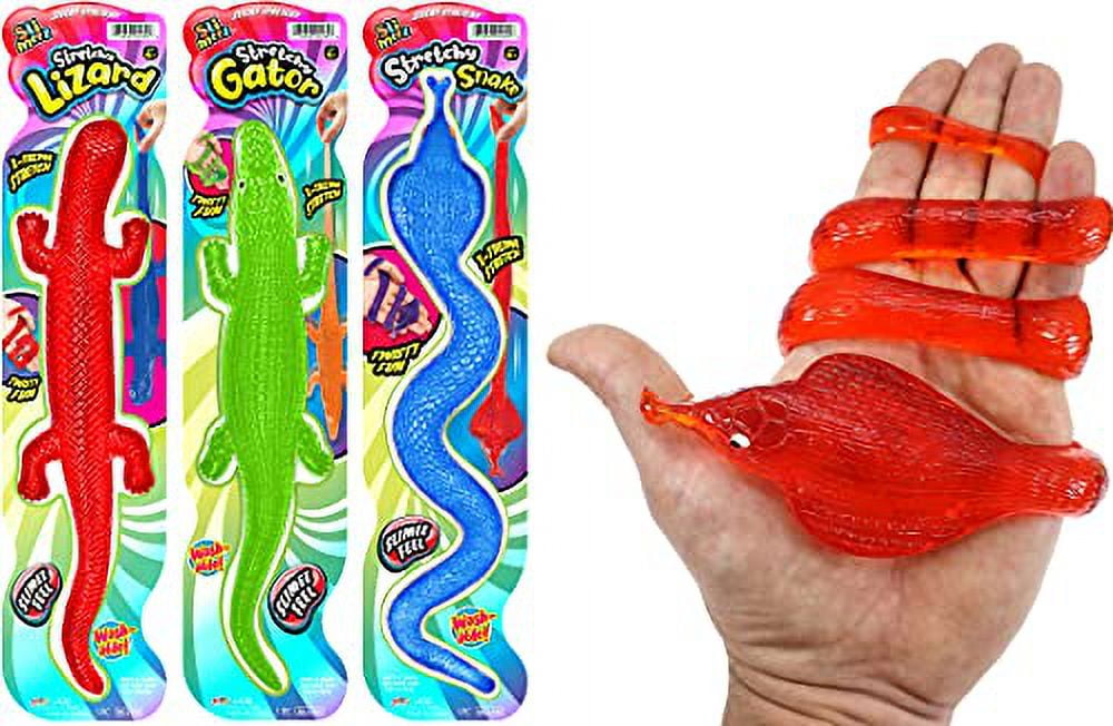JA-RU Giant Sticky Snake, Crocodile, Lizard Toy 3 Pack, Stretchy ...